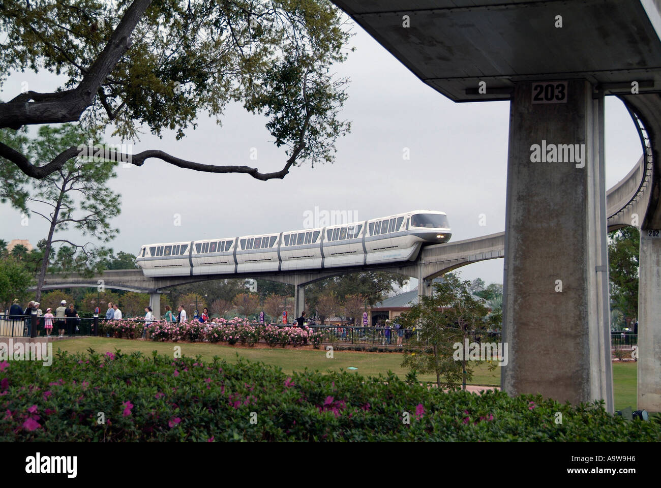 Monorail transportation service at The Epcot Center at Walt Disney ...