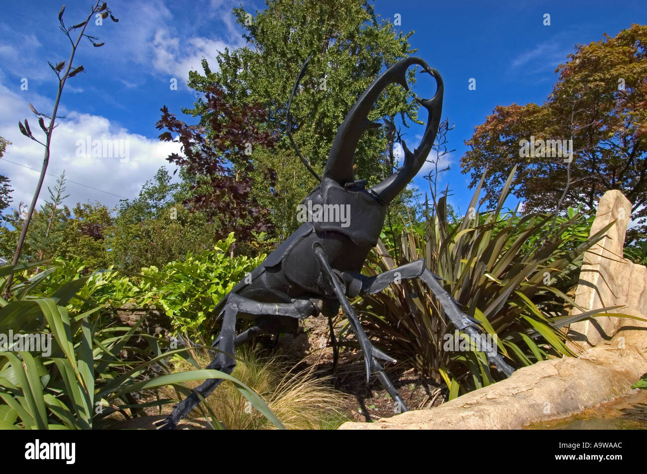 Sculpture of Stag Beetle in Bristol Zoo Gardens, Bristol, England, UK ...