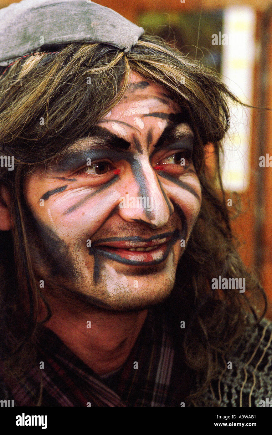 Make up face person dramatis rehearsal ballet dancer stage performance ...