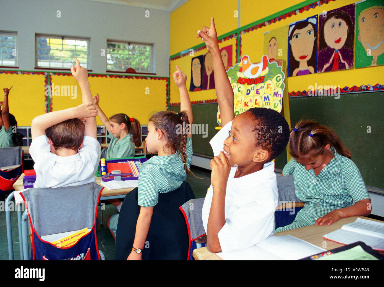 Multicultural class answering questions Johannesburg Gauteng South ...