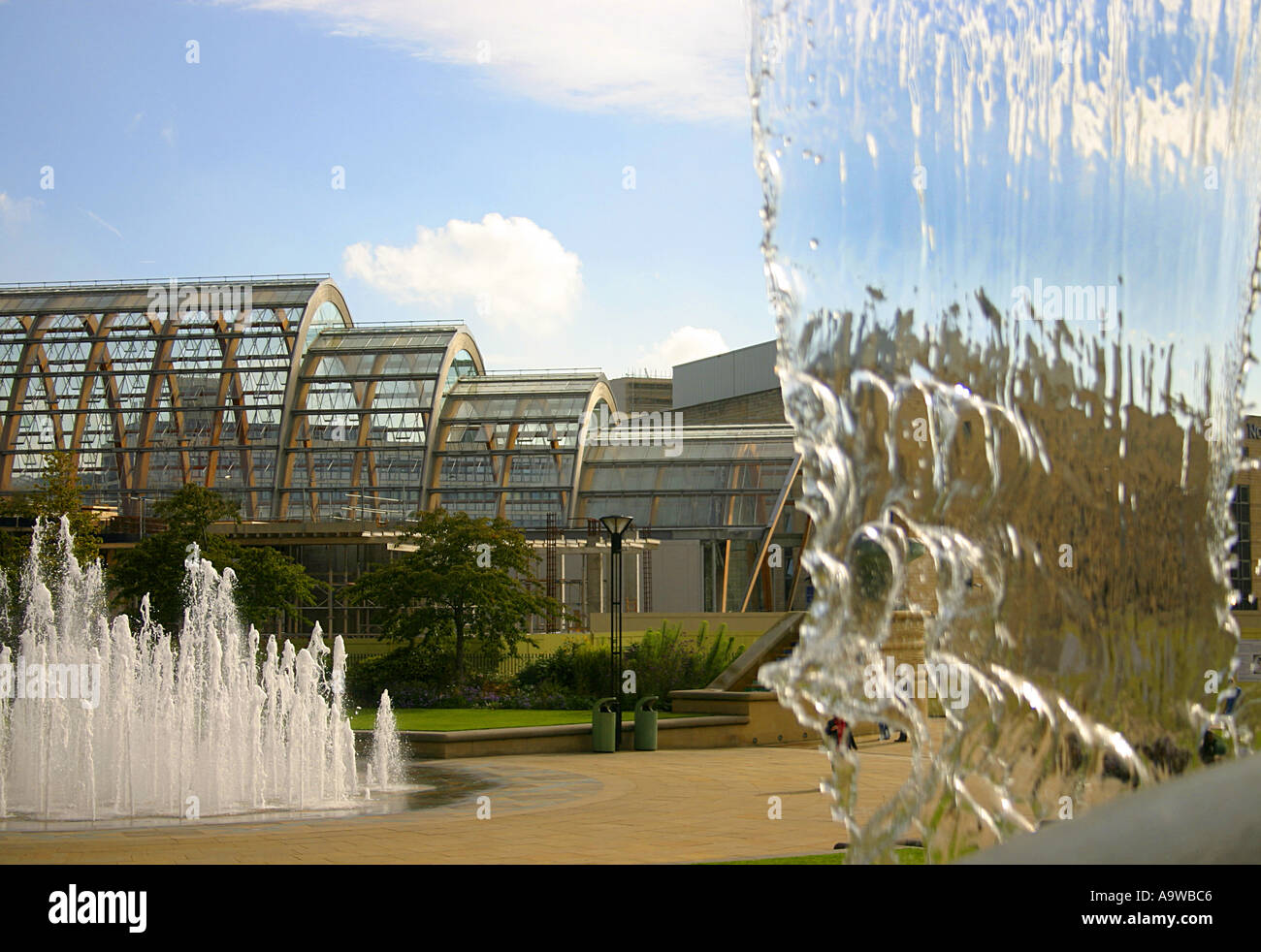 Water feature in the Peace Garden in front of the Winter Garden ...