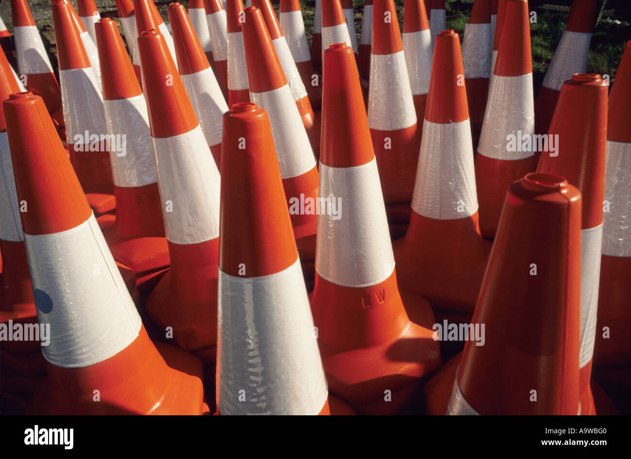 Orange road cones hi-res stock photography and images - Alamy