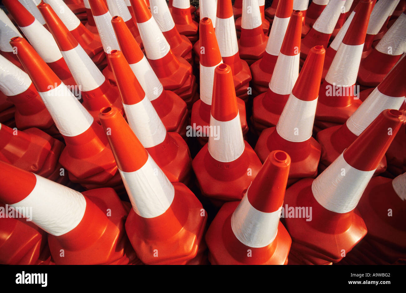 Orange road cones hi-res stock photography and images - Alamy