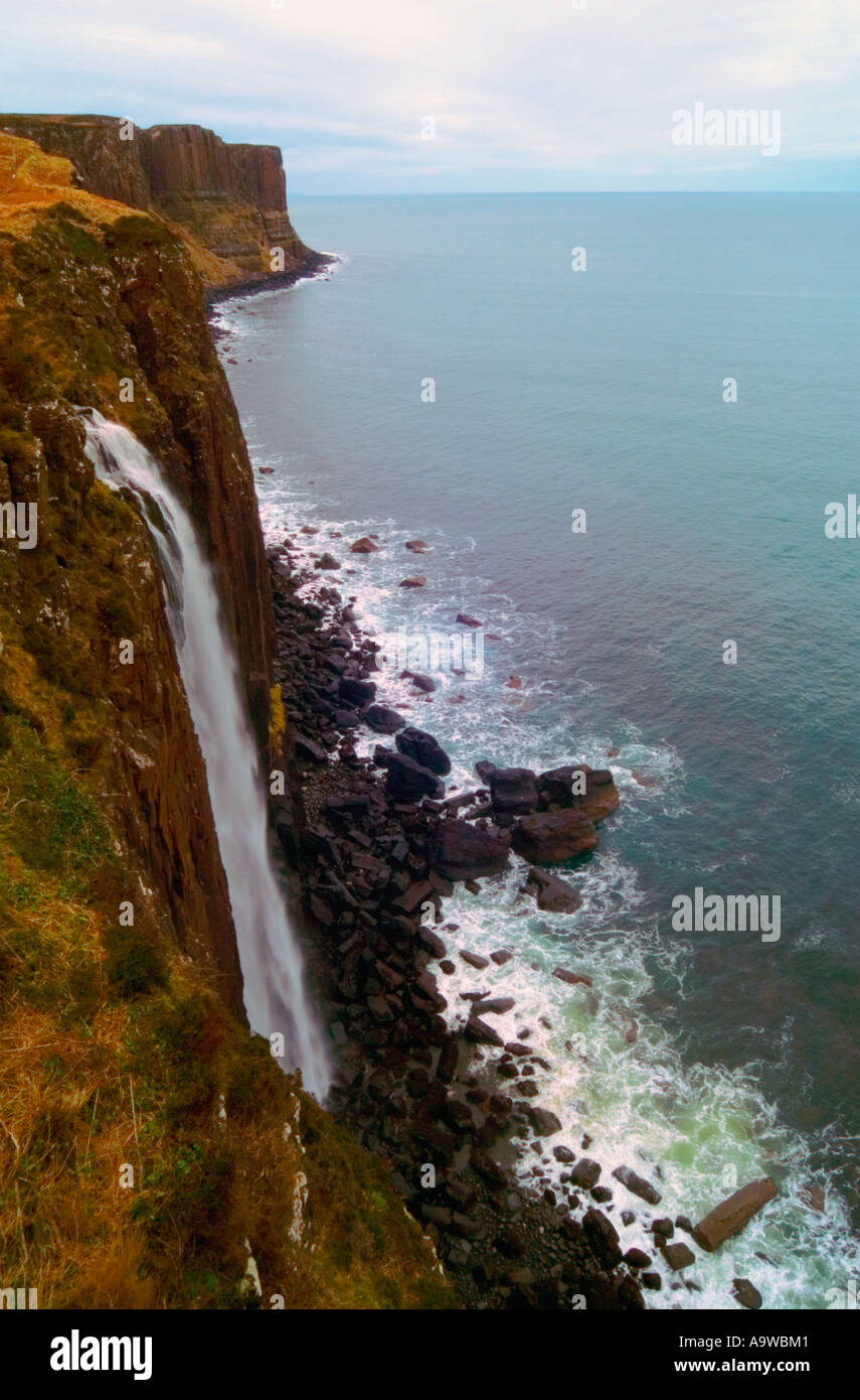 Kilt Rock waterfall on the Isle of Skye in Scotland, UK Stock Photo - Alamy