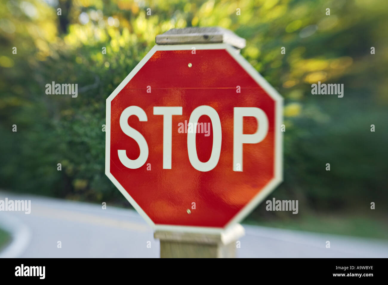 PRESERVES Libertyville Illinois Stop sign close view at Old School ...