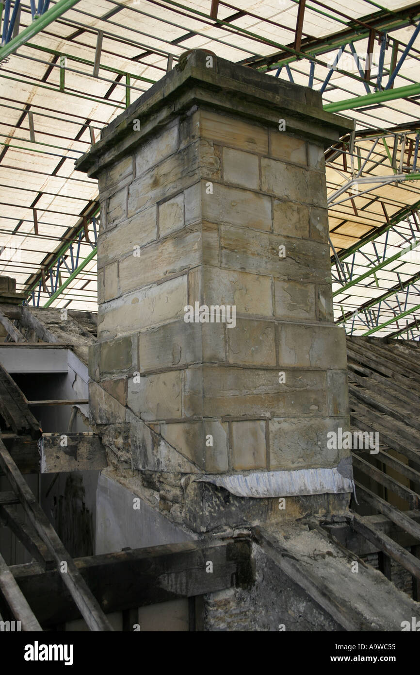 Building Archeology Image of a Victorian Chimney under refurbishment ...