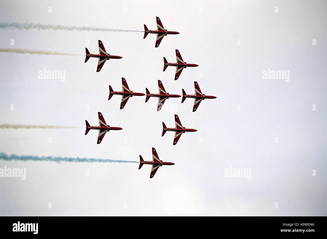 RAF Red Arrows Flight Display team Stock Photo - Alamy