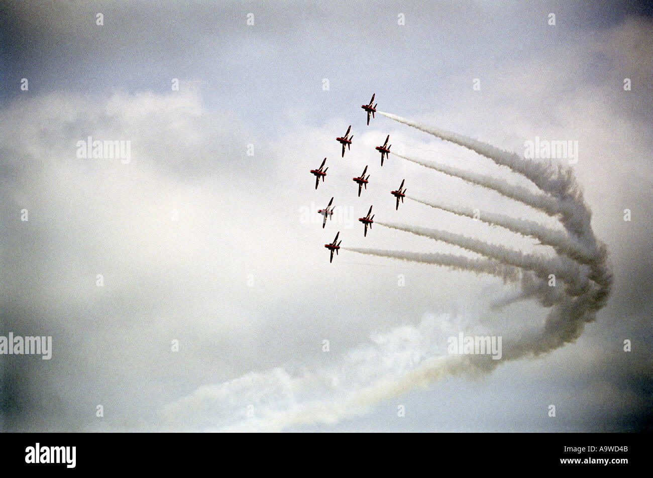 RAF Red Arrows Flight Display team 4 Stock Photo - Alamy