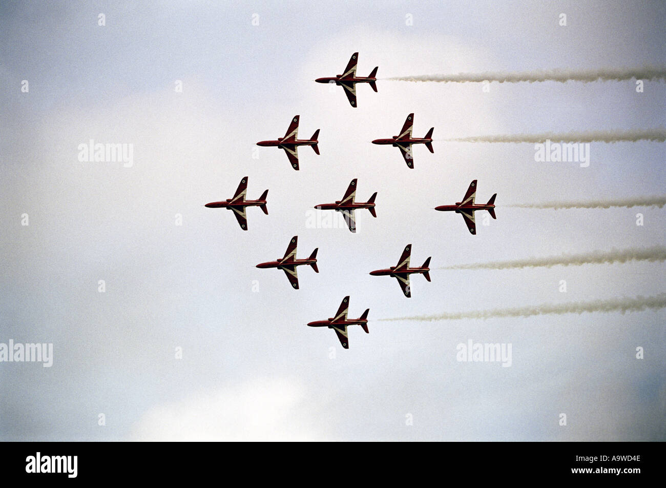 RAF Red Arrows Flight Display team 6 Stock Photo - Alamy