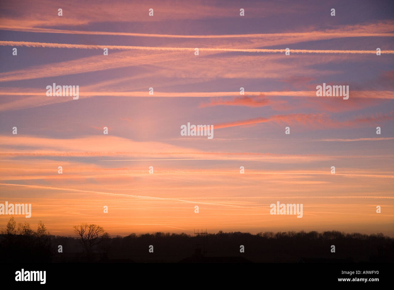 Sunset sky UK Stock Photo - Alamy