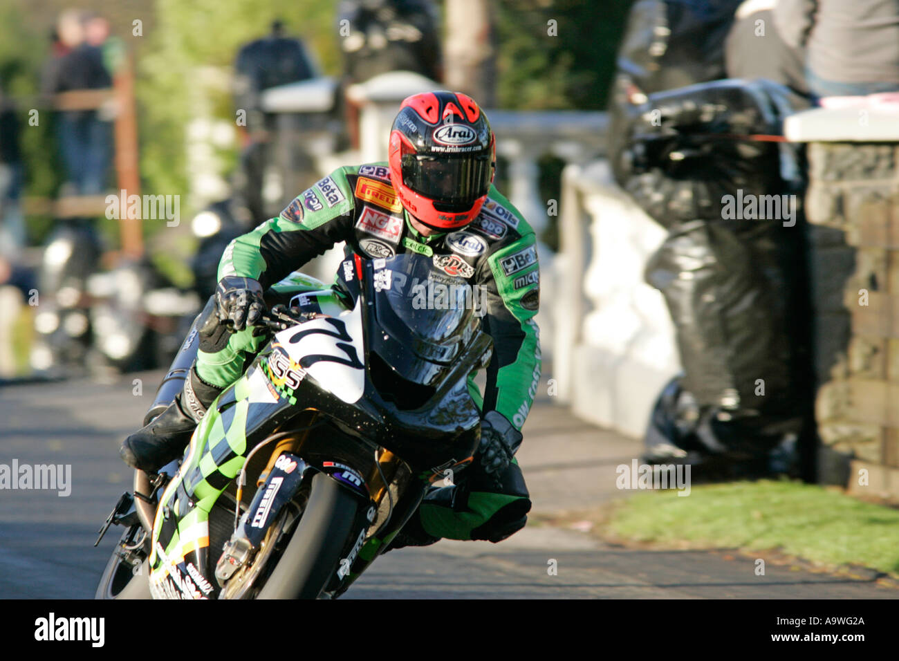 Ryan Farquhar on his Kawasaki at Cookstown 100 Road Races County Tyrone ...