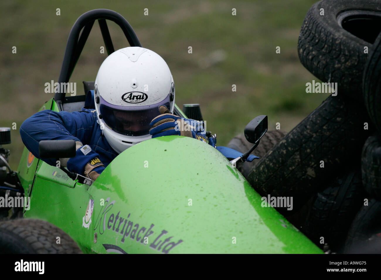 Accident in the formula Vee race at 500 MRCI Race Meeting Kirkistown ...