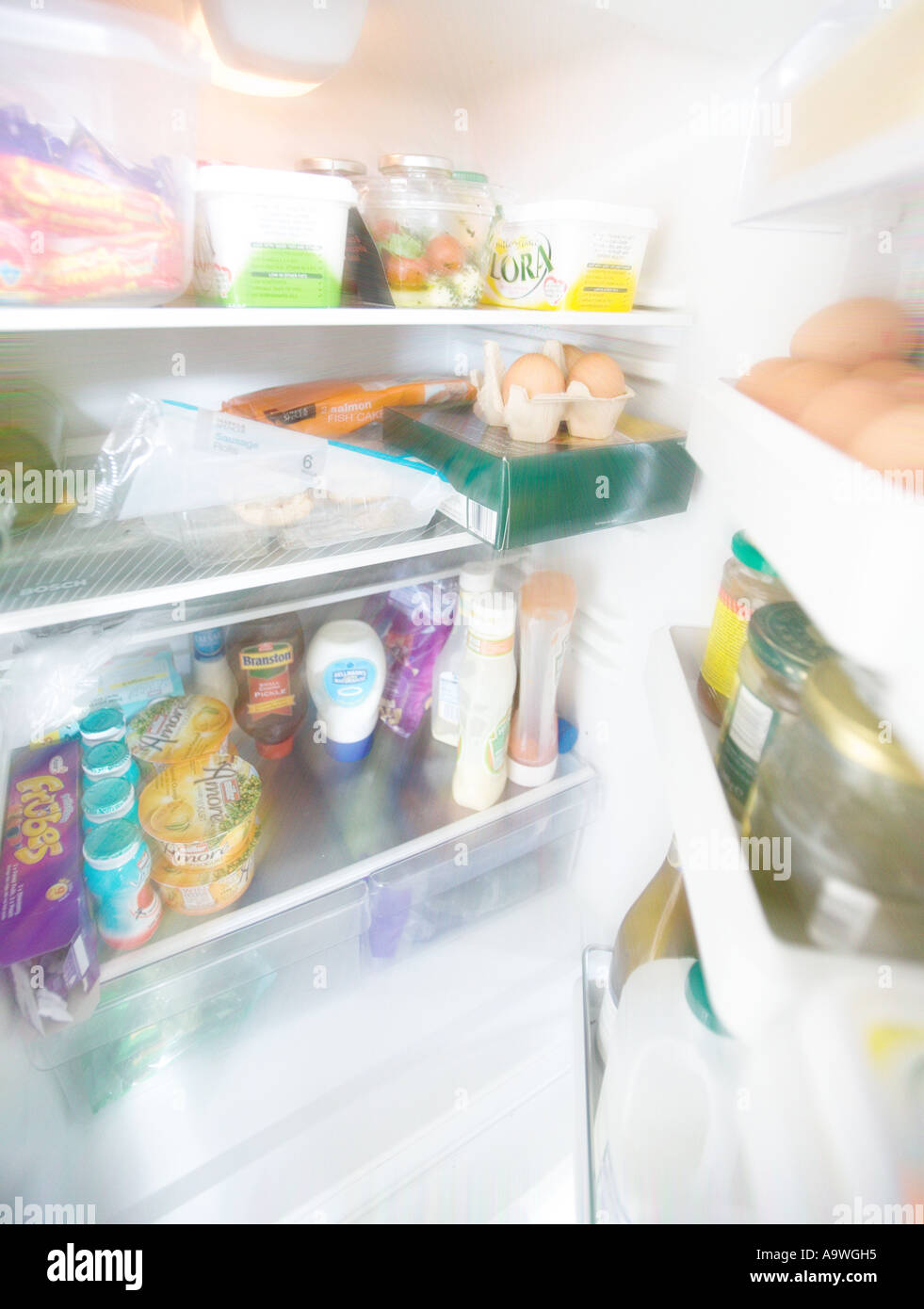 A fridge full of food Stock Photo - Alamy
