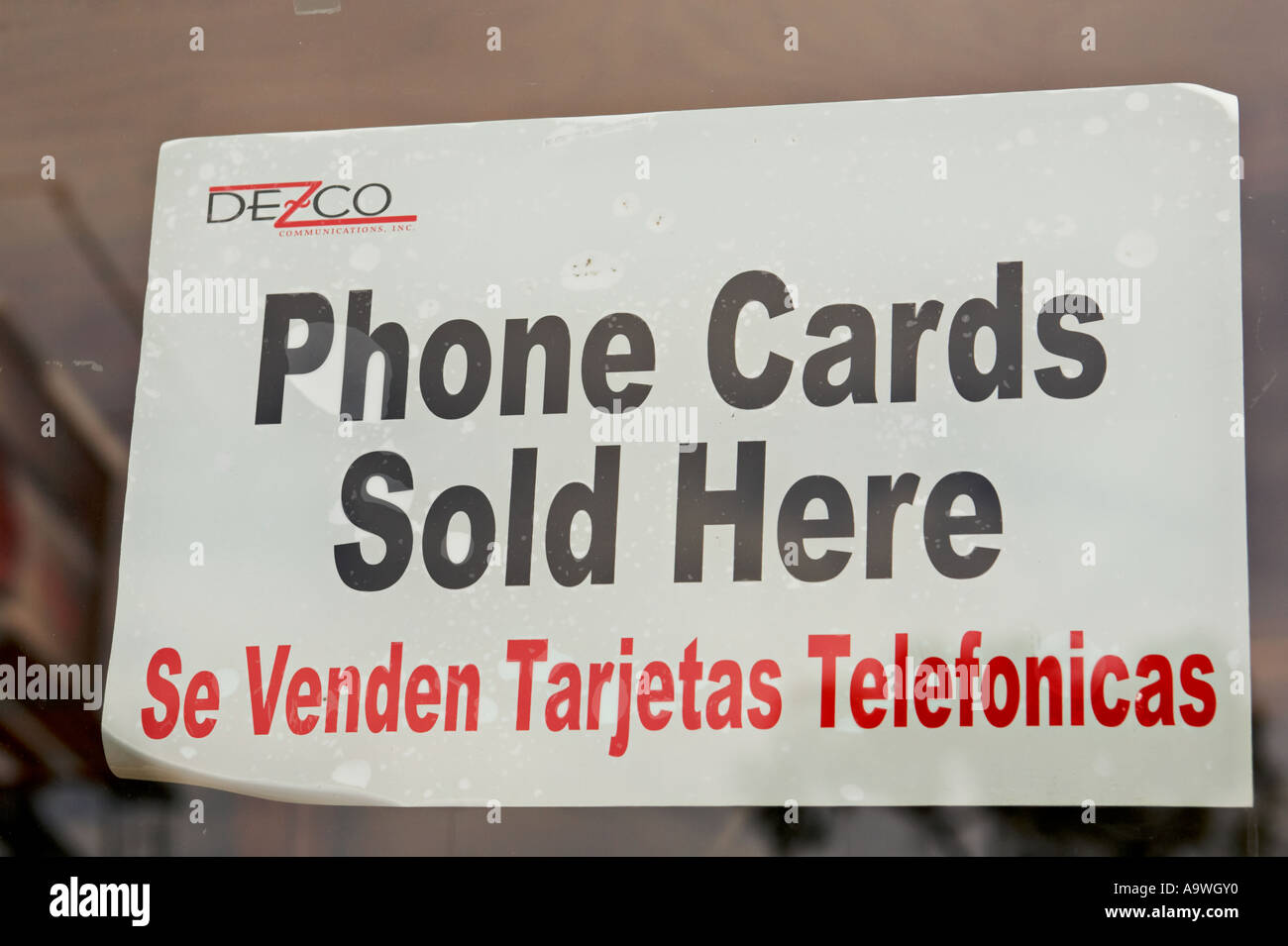 STREET SCENE Chicago Illinois Phone cards sold here in store window ...