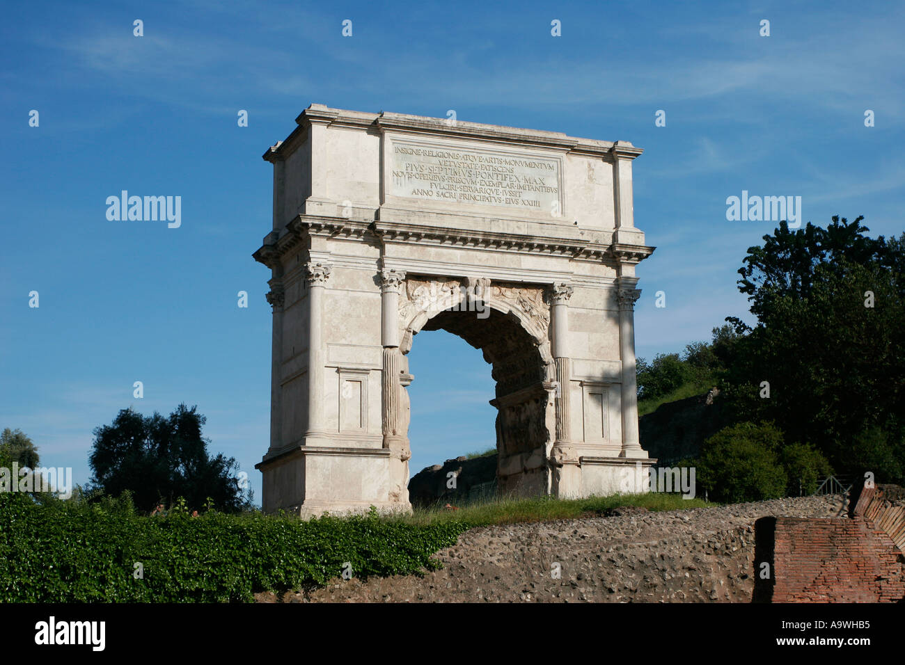 The Arch of Titus in the Roman Forum in Rome Italy Stock Photo - Alamy