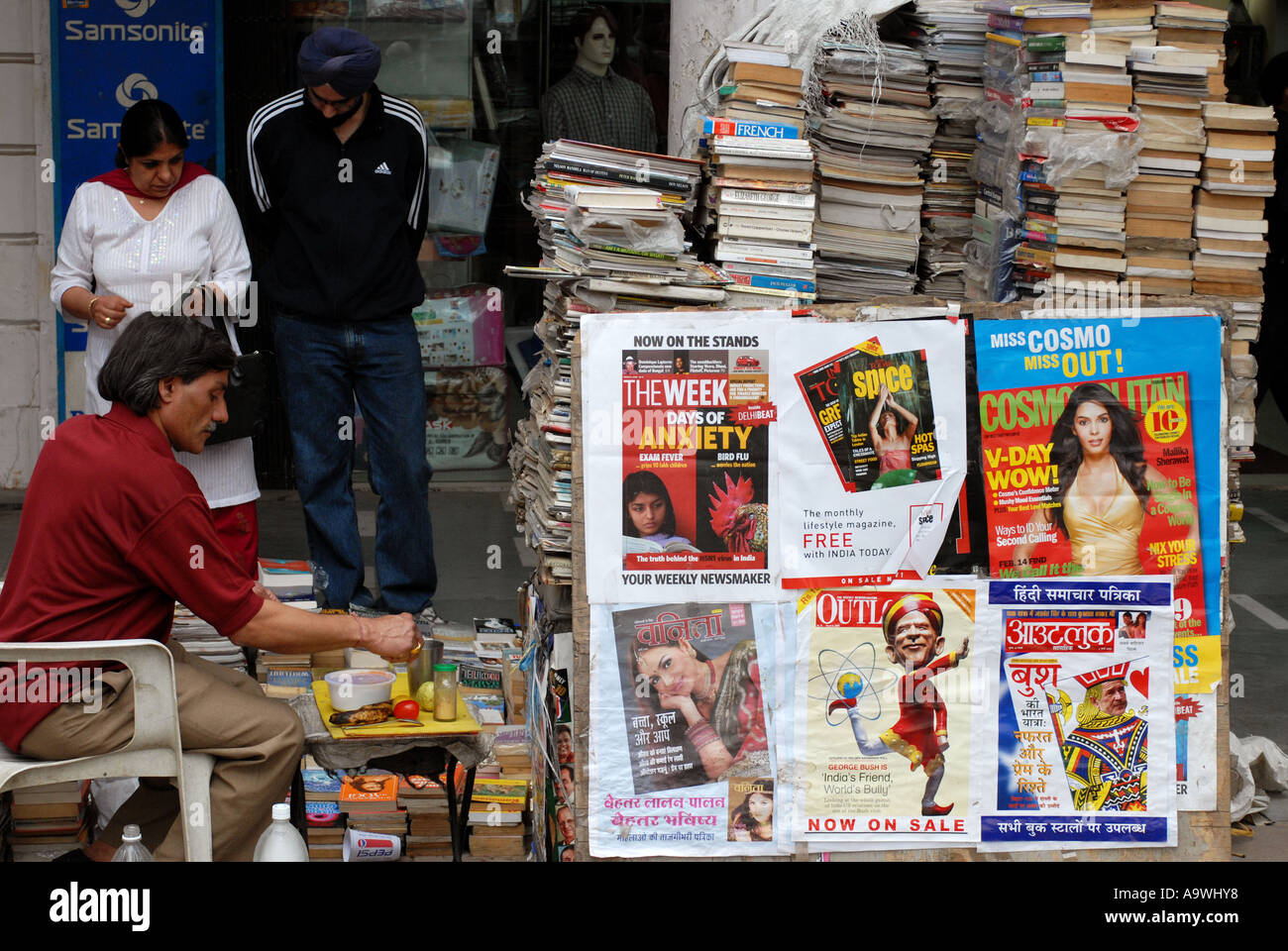 Magazine stall Connaught Place New Delhi India Stock Photo - Alamy