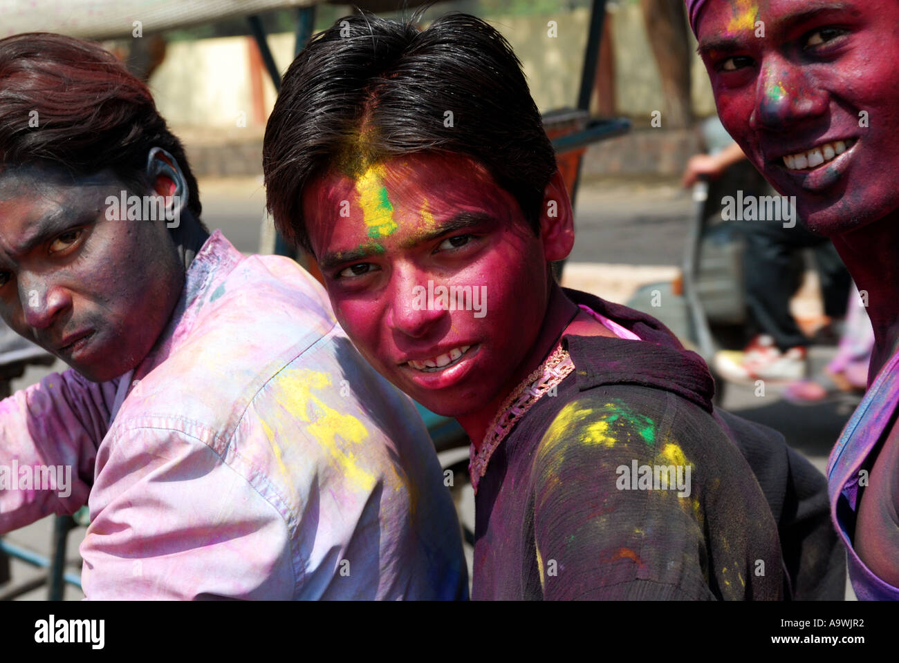 Holi religious Hindu festival where powder paint is thrown over ...