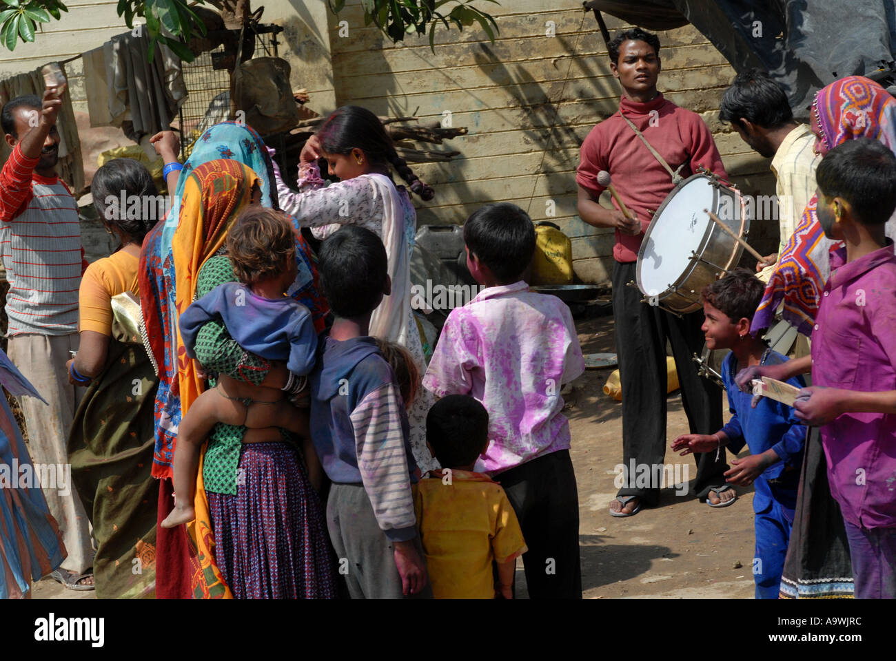 Holi religious Hindu festival where powder paint is thrown over ...
