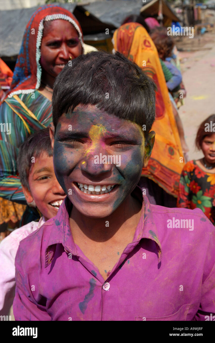 Holi religious Hindu festival where powder paint is thrown over ...