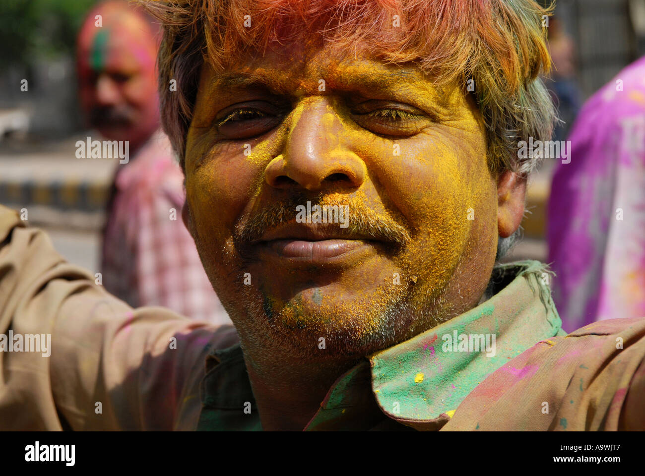 Holi religious Hindu festival where powder paint is thrown over ...