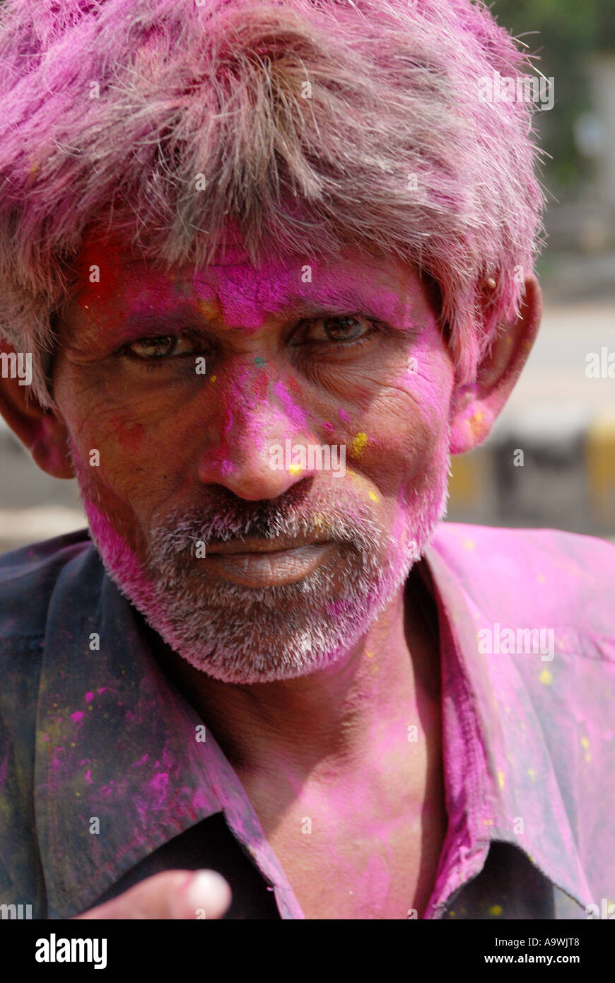 Holi religious Hindu festival where powder paint is thrown over ...