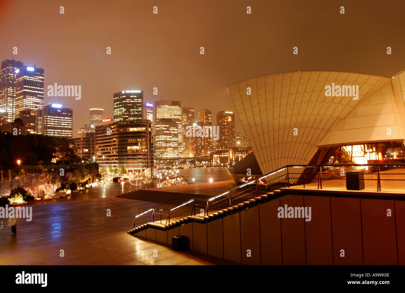 Sydney Opera house australia at night in the rain Stock Photo - Alamy
