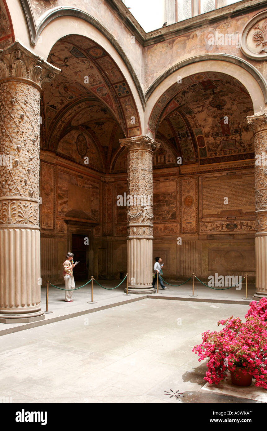 Courtyard in the Palazzo Vecchio in Florence Italy Stock Photo - Alamy