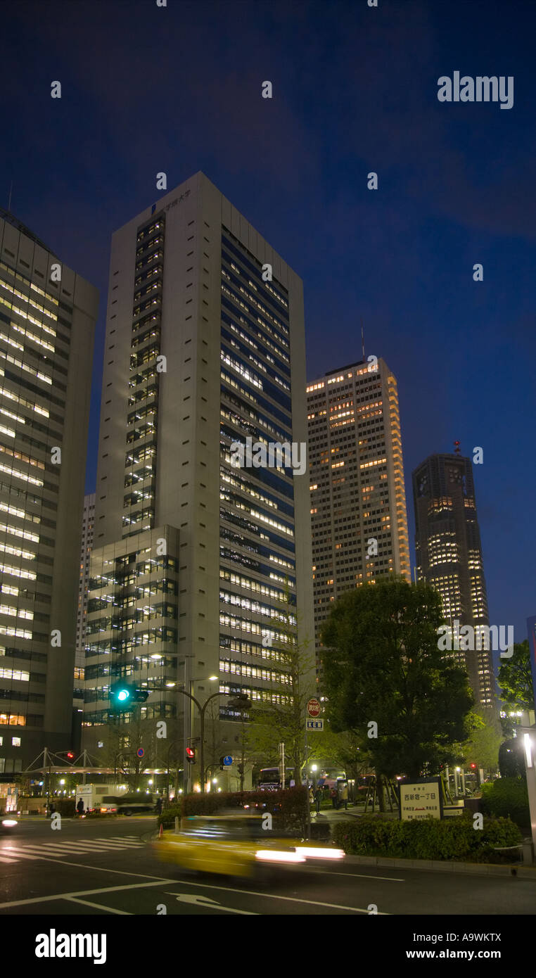 Shinjuku skyscraper district at dusk Tokyo Stock Photo - Alamy