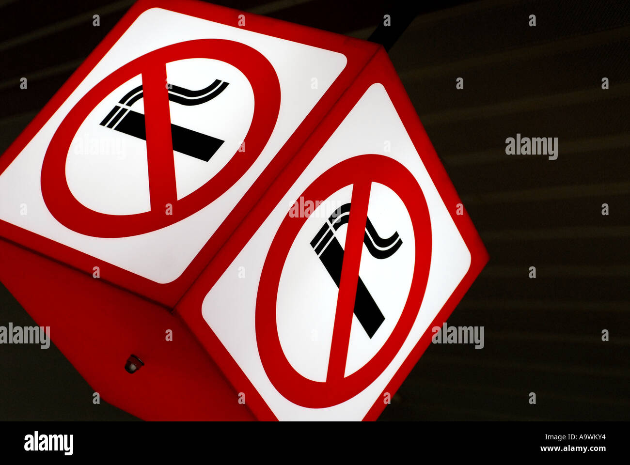 No smoking signs Seeb International airport Muscat Oman Stock Photo - Alamy