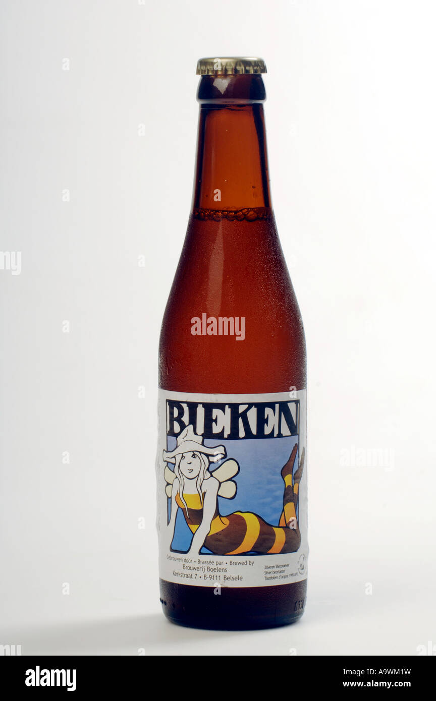 Bottle of Bieken beer Brouwerij Boelens Belgium Stock Photo - Alamy