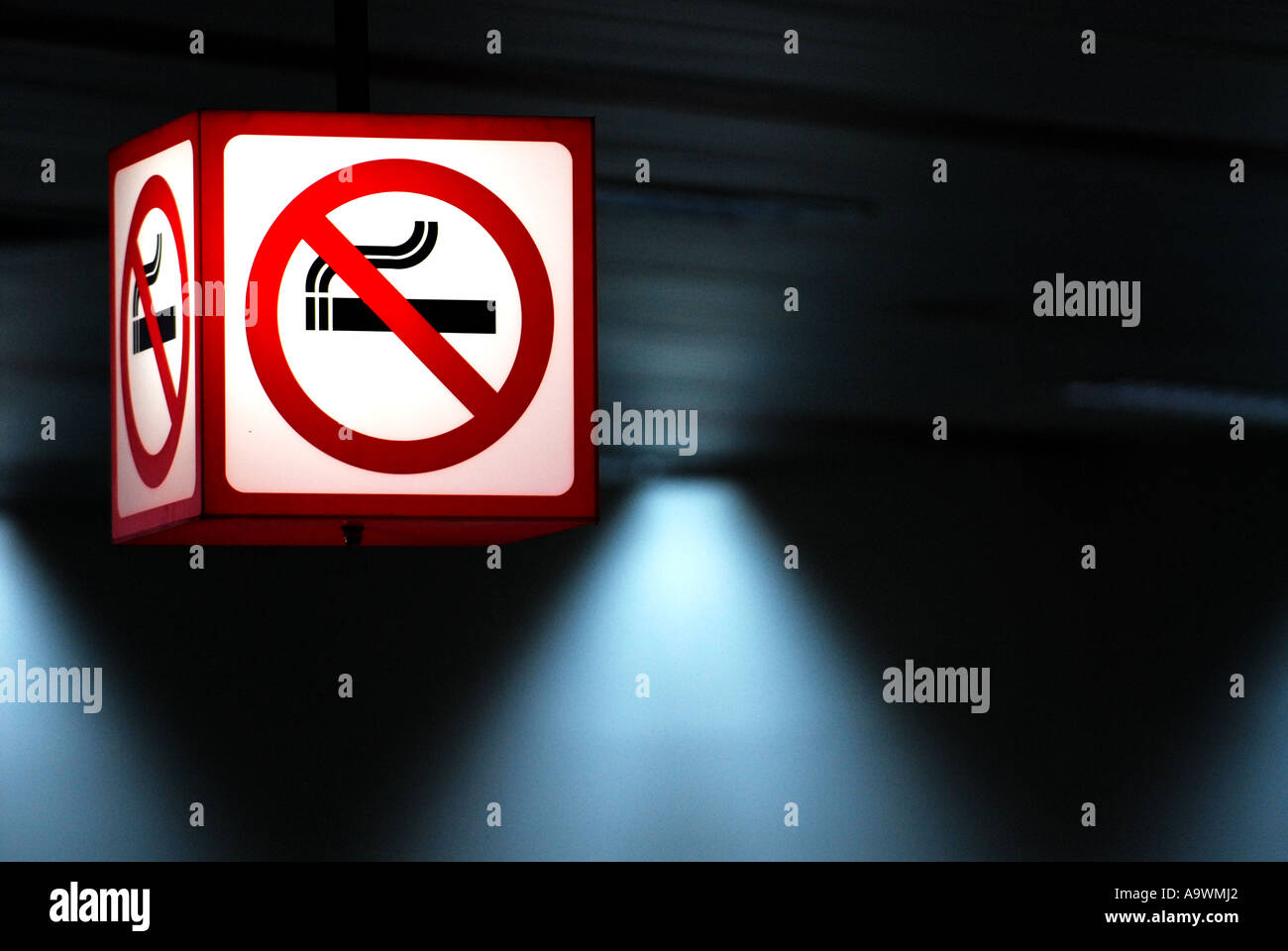 No smoking signs Seeb International airport Muscat Oman Stock Photo - Alamy