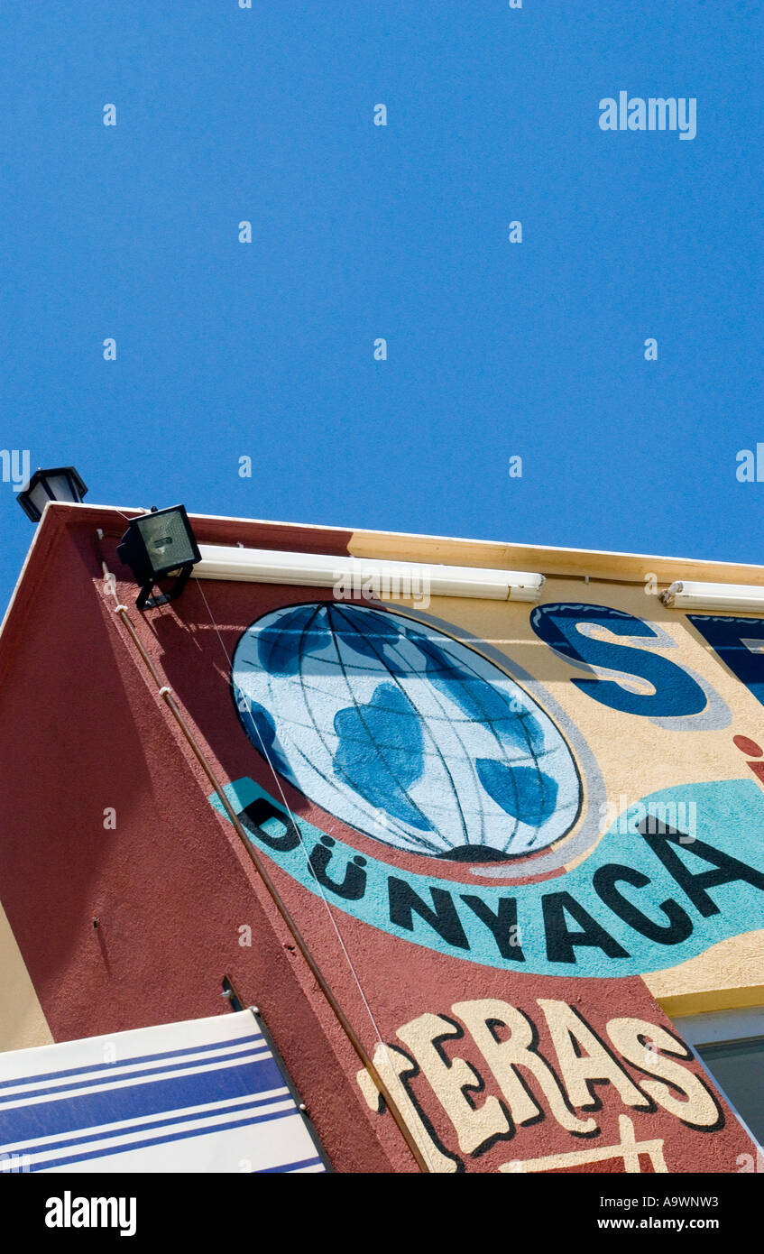 A roadside shop in Turkey ispainted with bold bright colours to attract ...