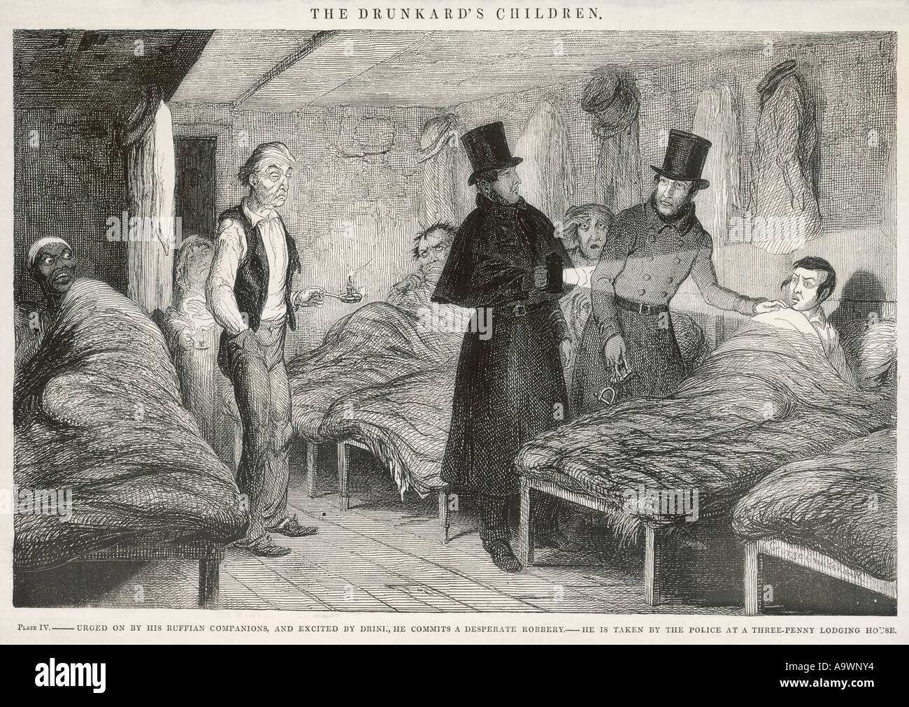 Cruikshank drunkard's children hi-res stock photography and images - Alamy