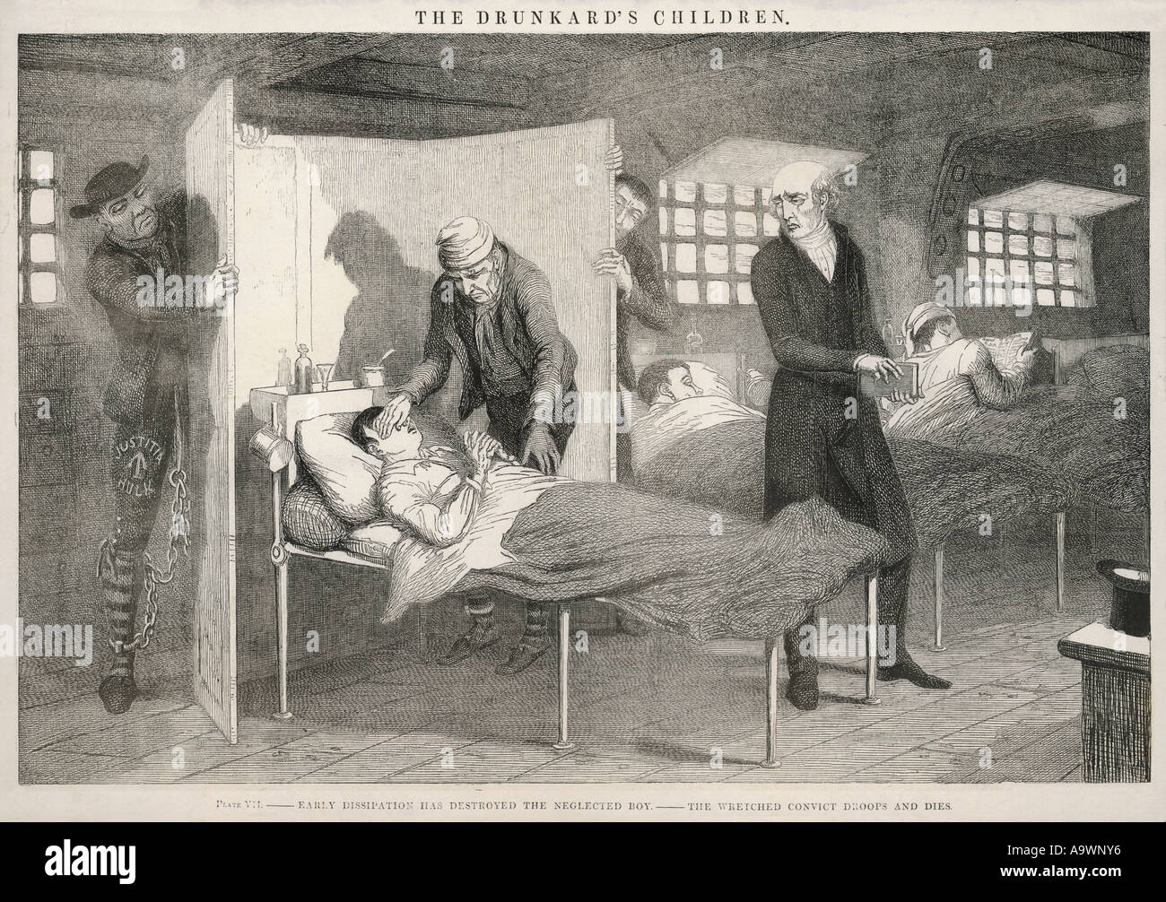 Cruikshank drunkard's children hi-res stock photography and images - Alamy