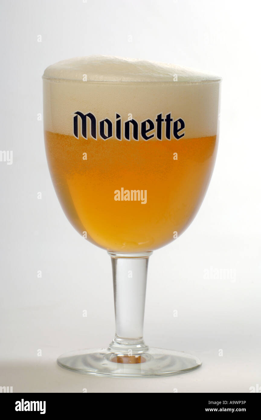 Glass of Moinette beer Brasserie Dupont Belgium Stock Photo - Alamy