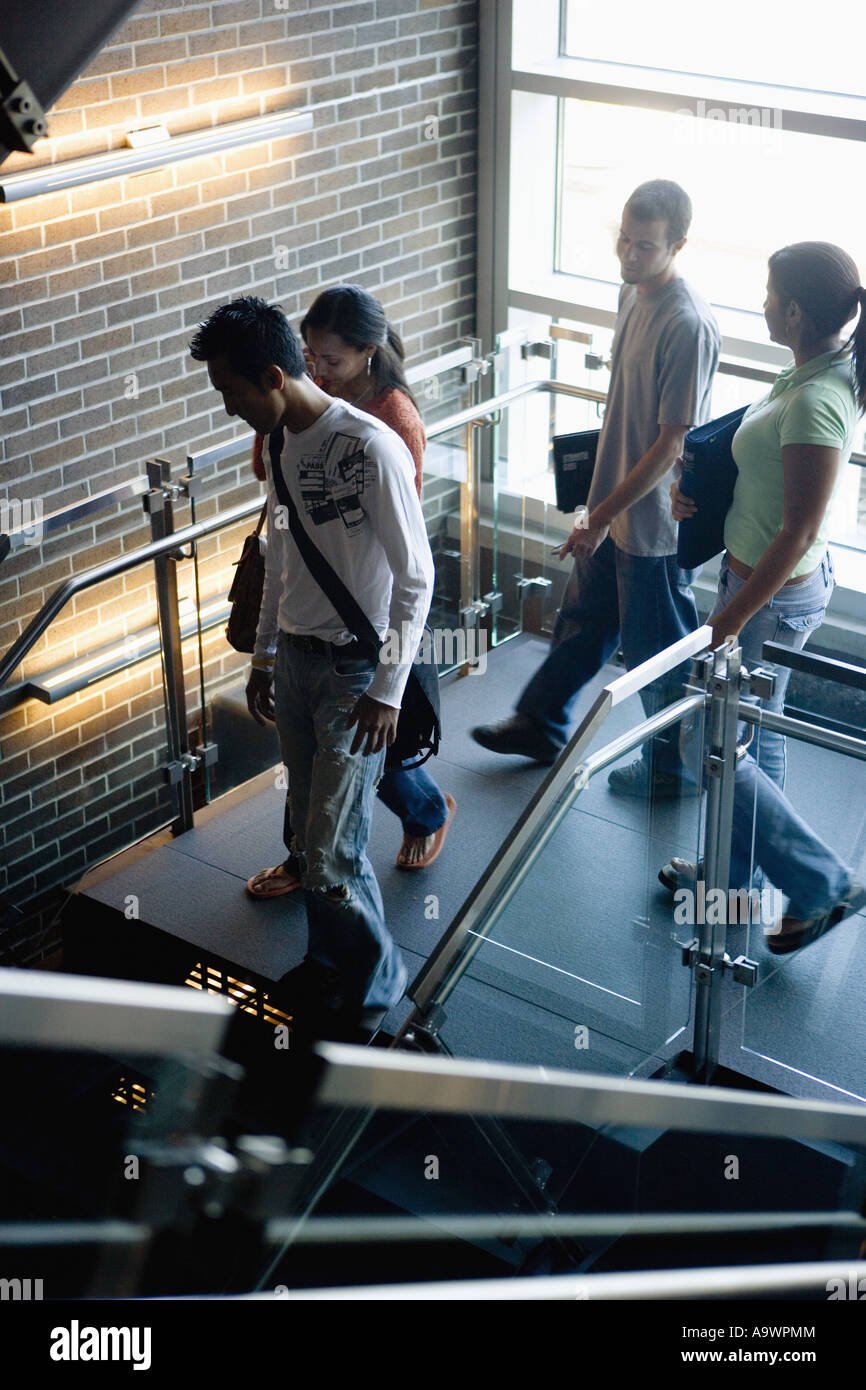 Students walking downstairs hi-res stock photography and images - Alamy