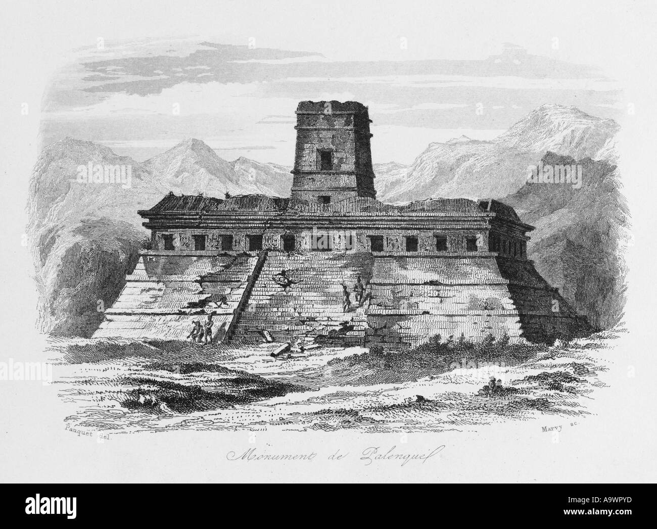 Chiapas palenque mexico Black and White Stock Photos & Images - Alamy