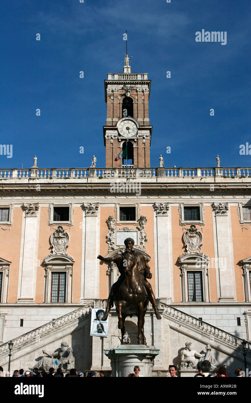 Palazzo Senatorio in Rome Italy Stock Photo - Alamy
