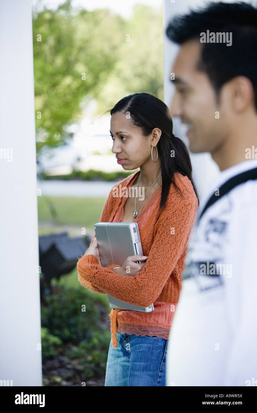 Two students standing Stock Photo - Alamy