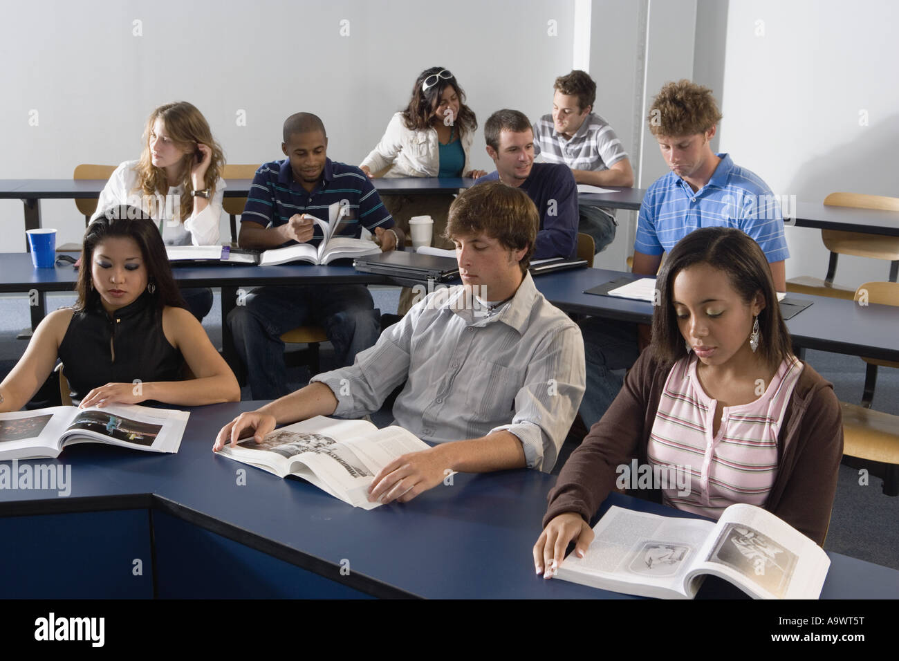 Students studying in the classroom Stock Photo - Alamy