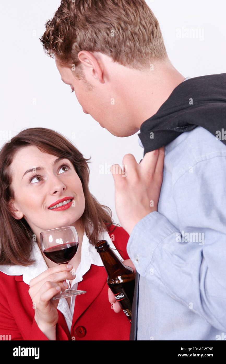 Couple flirt office hi-res stock photography and images - Alamy