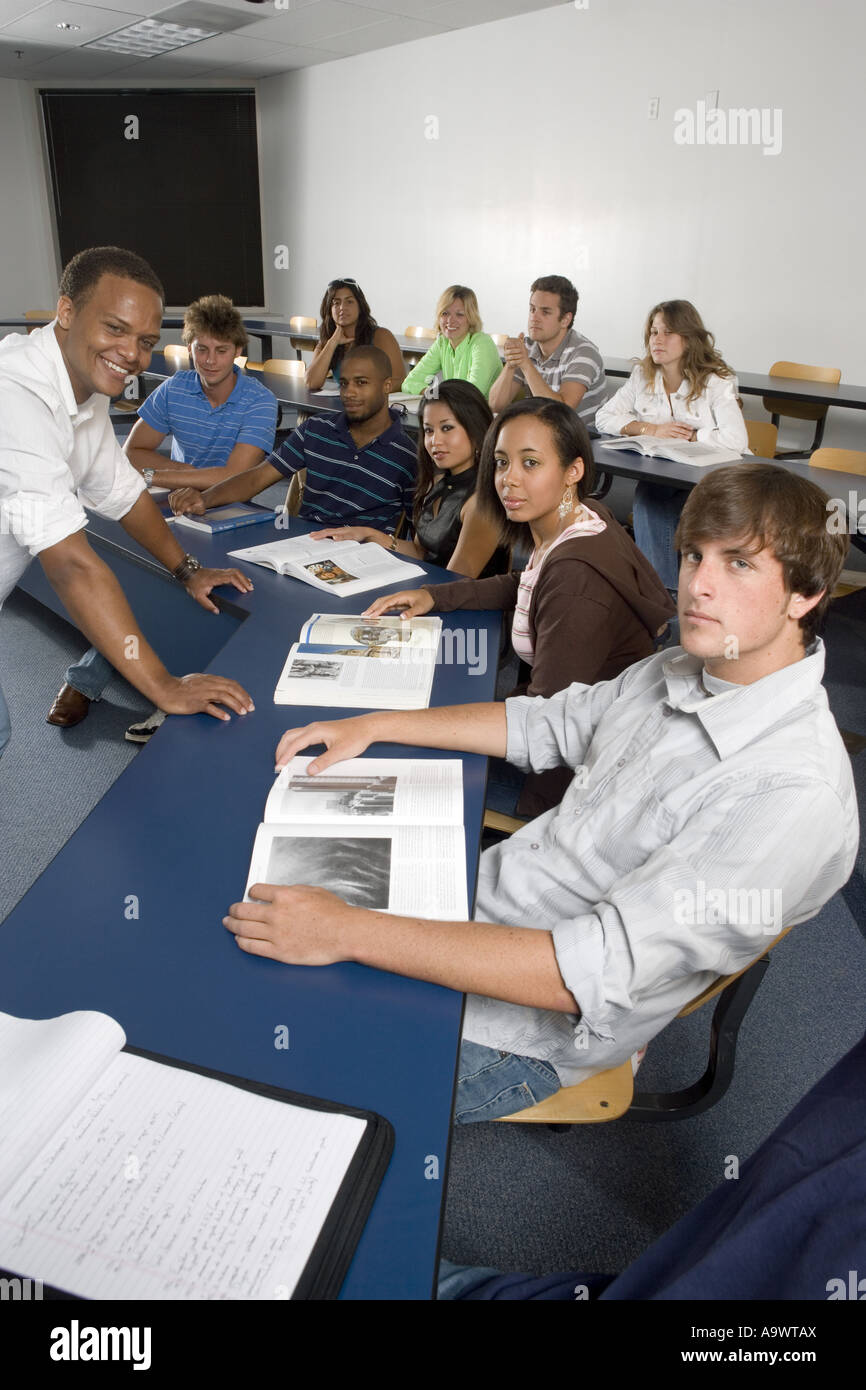 Portrait of Teacher and students in the classroom Stock Photo - Alamy