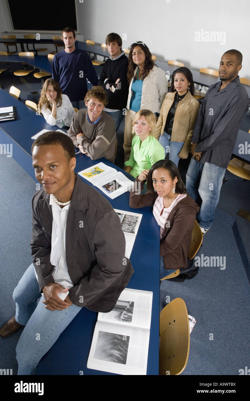 Portrait of Teacher and students in the classroom Stock Photo - Alamy
