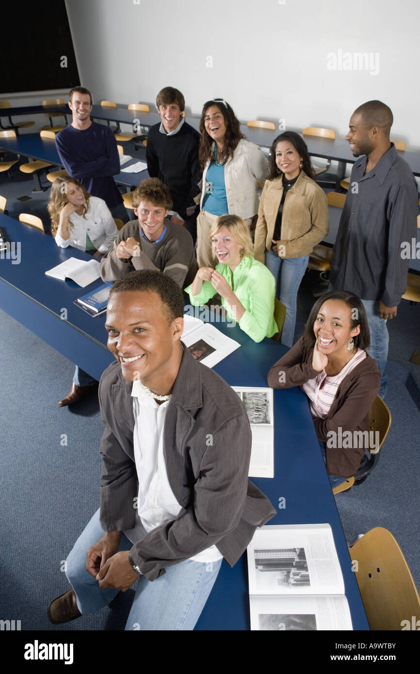 Portrait of Teacher and students in the classroom Stock Photo - Alamy