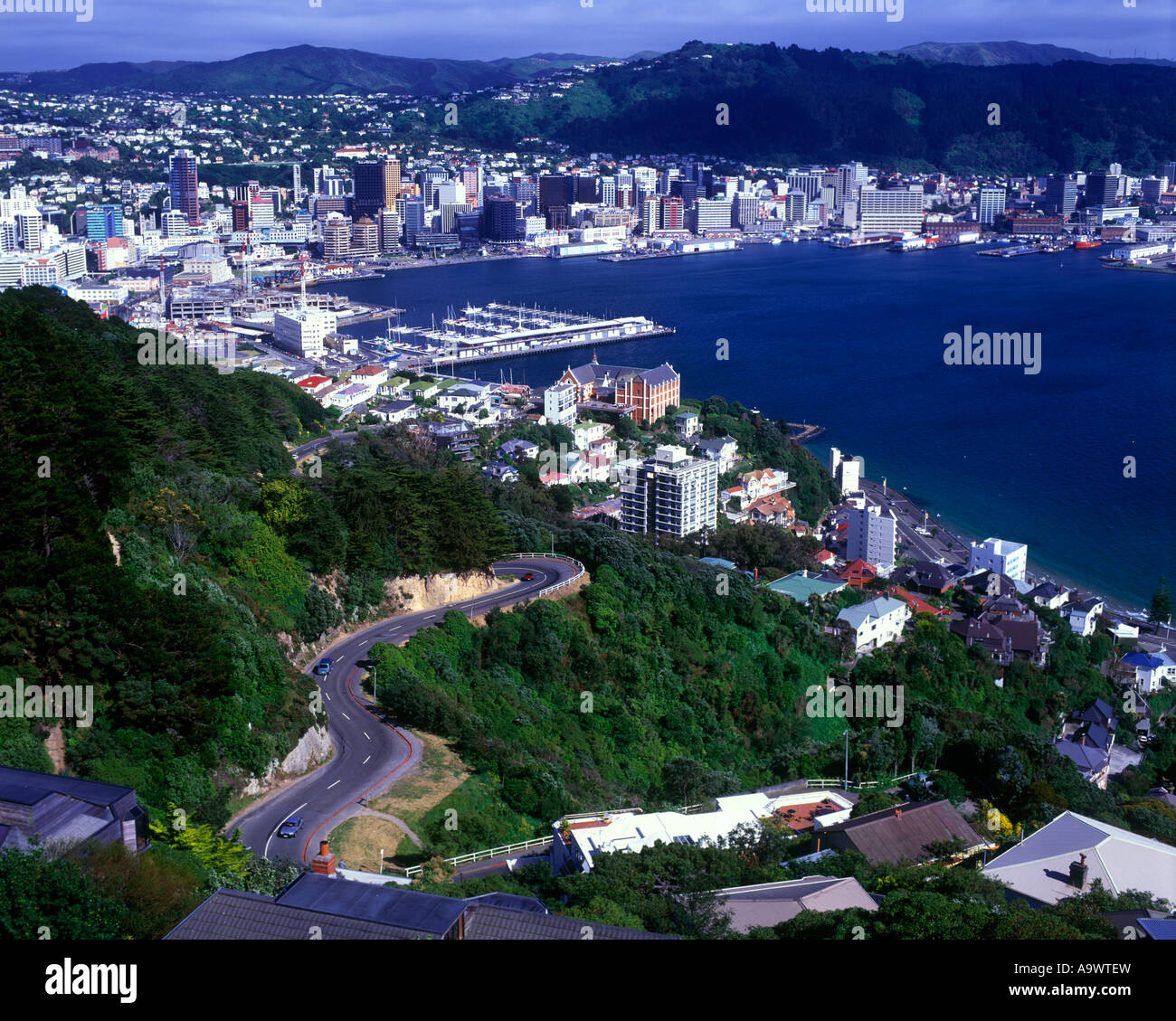 LAMBTON HARBOUR WELLINGTON SKYLINE NORTH ISLAND NEW ZEALAND Stock Photo ...
