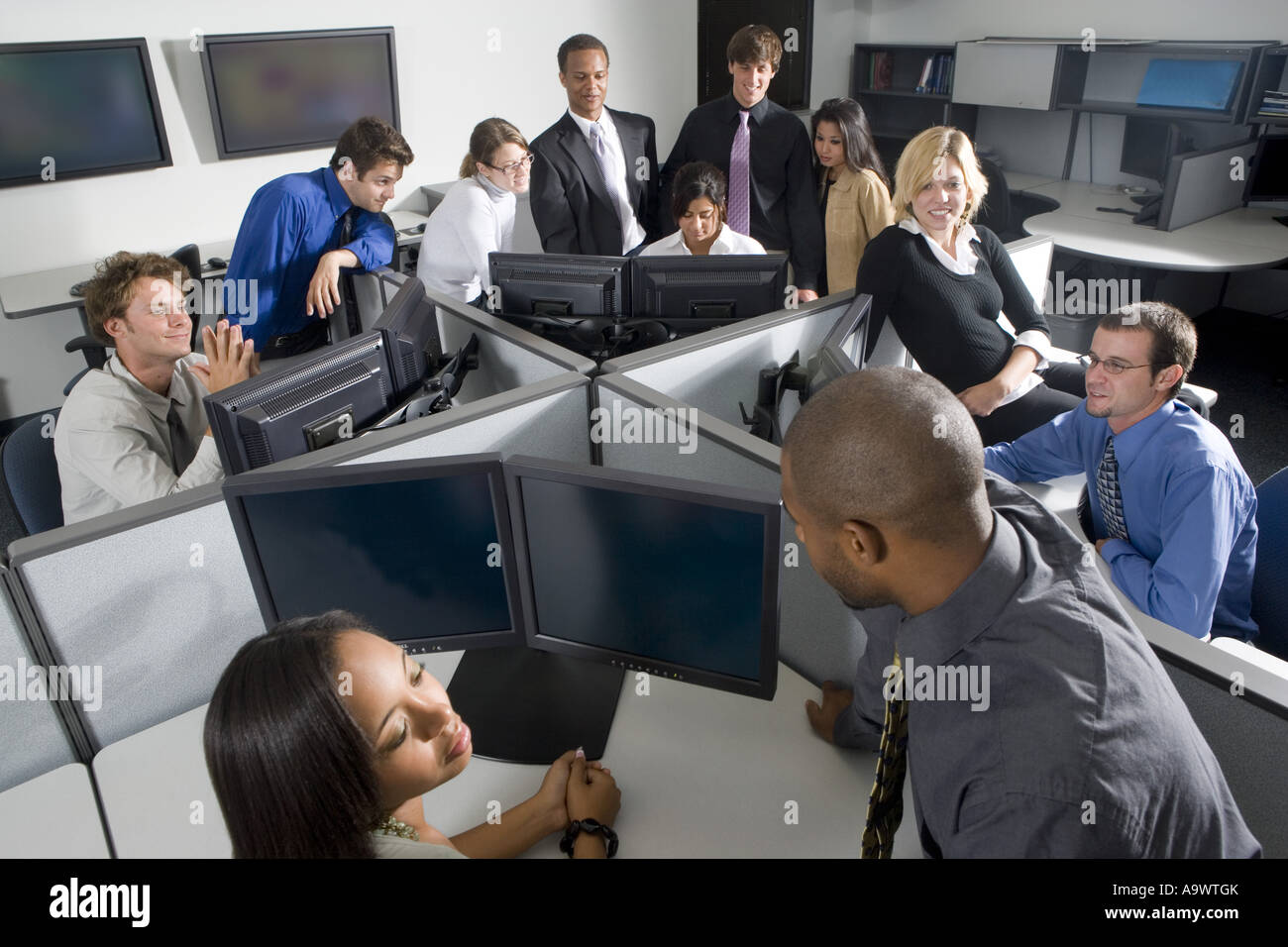 Office cubicles boss hi-res stock photography and images - Alamy