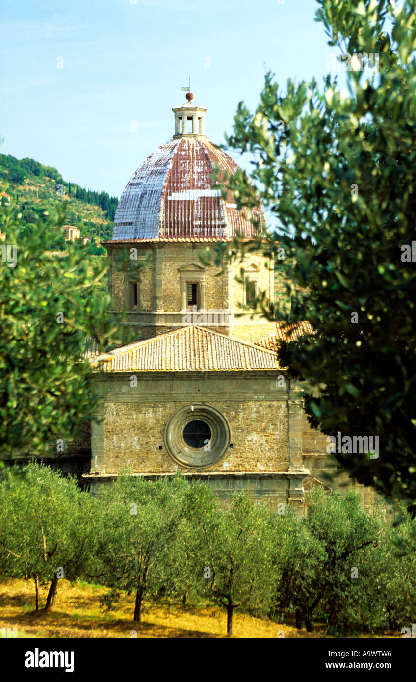 Italy, Tuscany, Cortona town , church of Saint Mary of Grace Stock ...