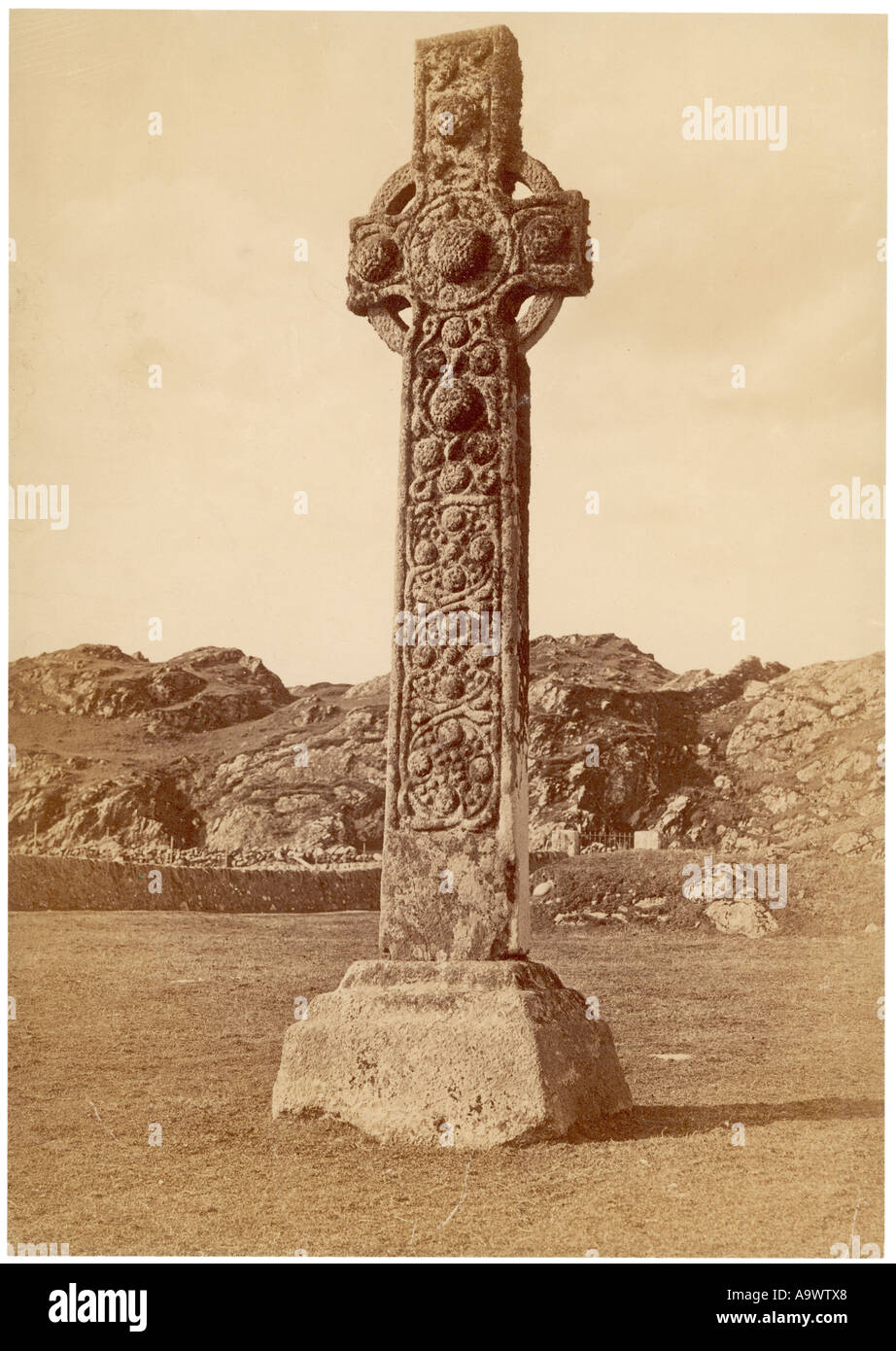 Scotland Iona Cross Stock Photo - Alamy
