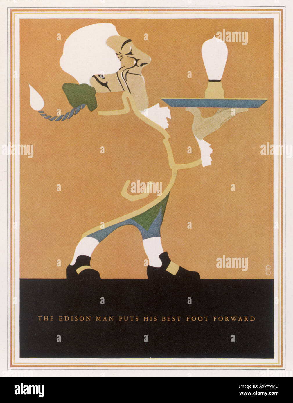 Edison Lightbulb Advert Stock Photo - Alamy