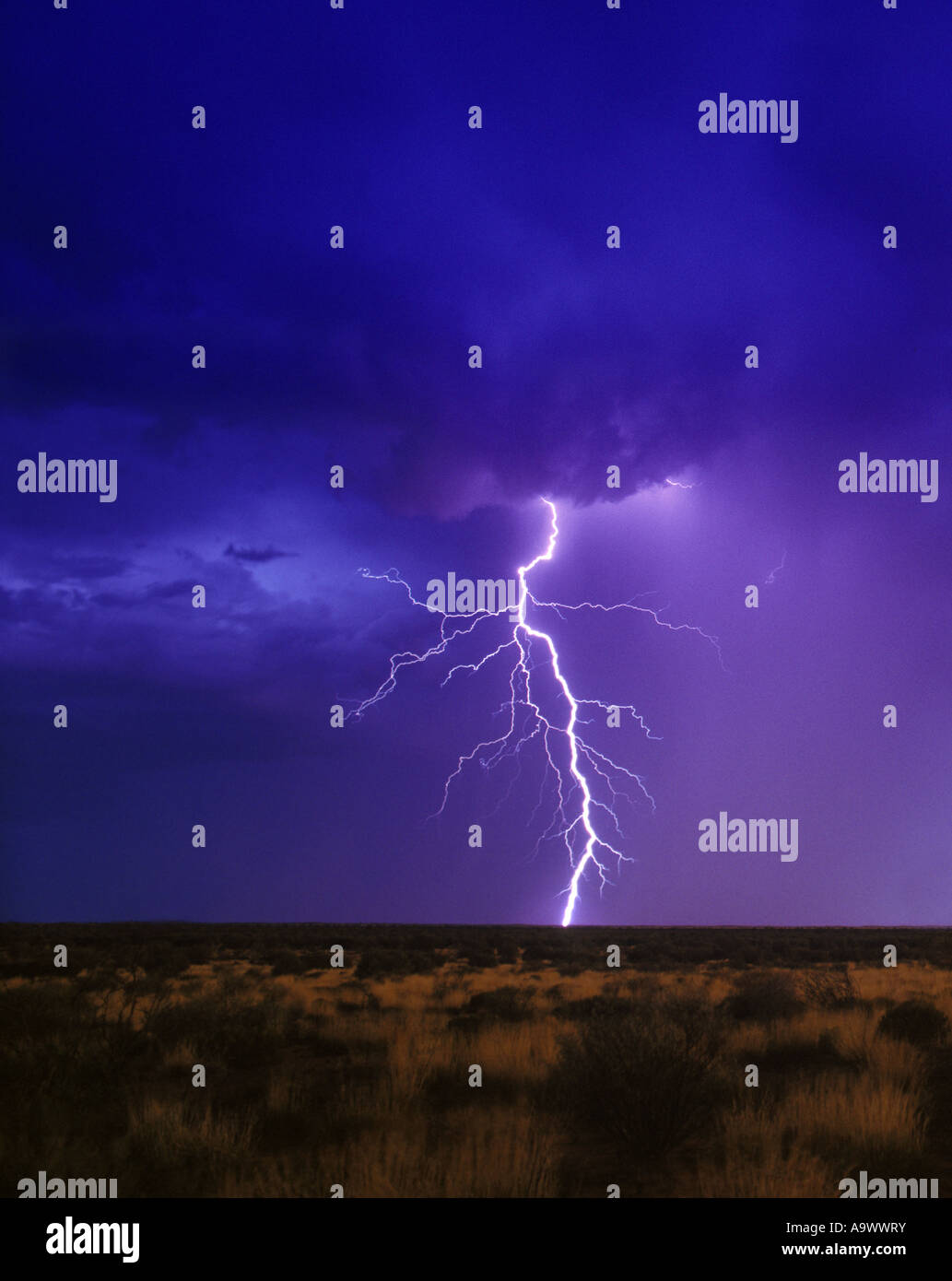 LIGHTNING STRIKE AYERS ROCK ULURU-KATA TJUTA NATIONAL PARK NORTHERN ...